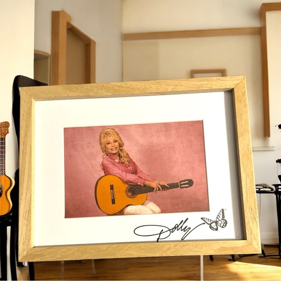 dolly patron | Wall Decor | Framed Portrait With Guitar Dolly Patron ...